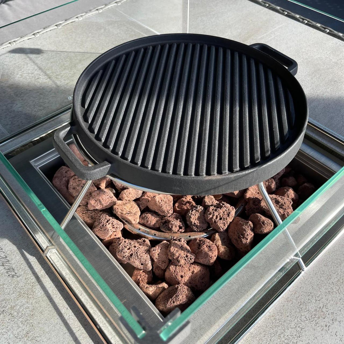 Cast Iron Round Griddle for Fire Pit